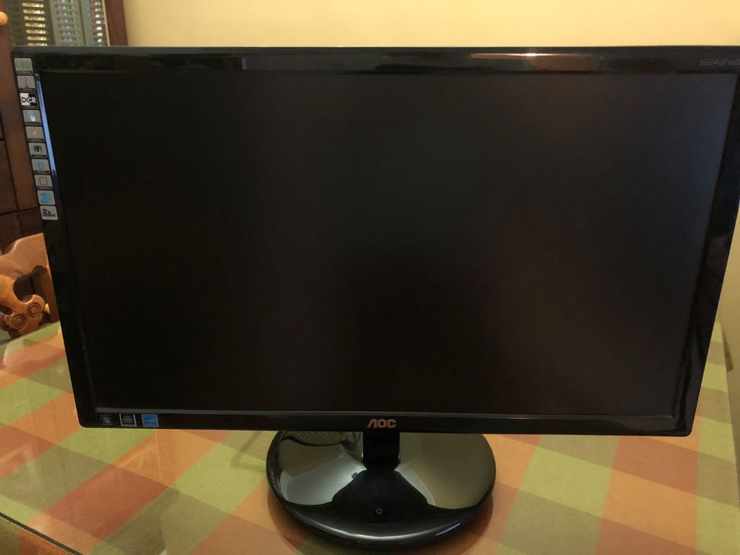 (電腦Mon) AOC 22吋 E2243Fw2k, 電腦＆科技, 電腦周邊及配件, 電子屏幕 - Carousell