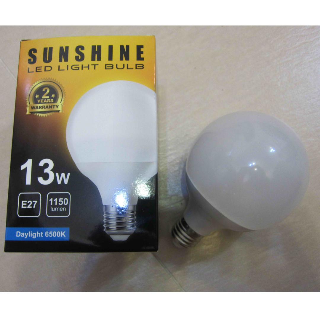 13w LED light bulb (Daylight 6500K) (LED 白光 慳電膽) (全新), 傢俬＆家居, 燈飾及風扇, 燈飾 ...