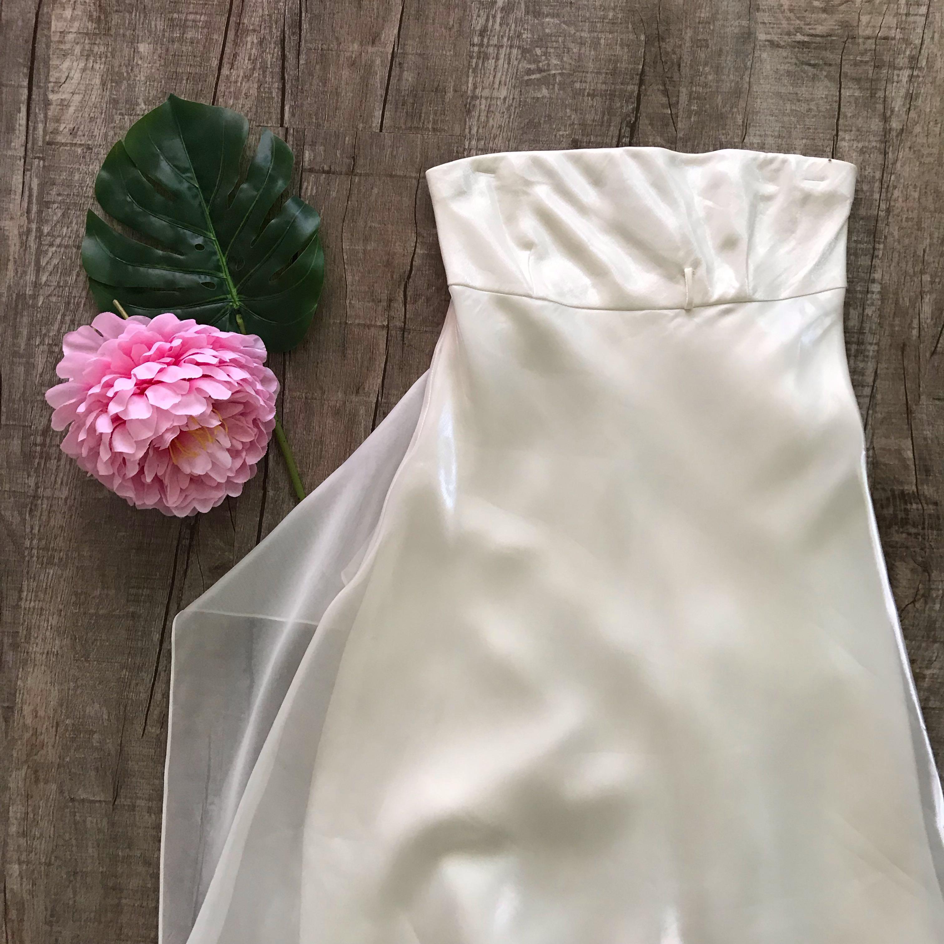 Daniel Yan Romantic Cream Tube Dress, Women's Fashion, Dresses & Sets ...