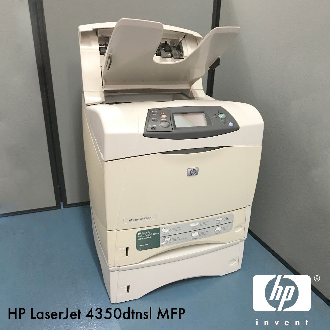 HP 4350dtnsl Laserjet Printer with 500-sheet Stapler/Stacker Output ...