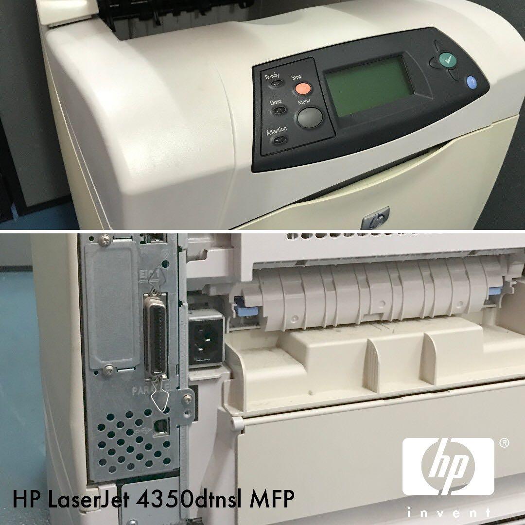 HP 4350dtnsl Laserjet Printer with 500-sheet Stapler/Stacker Output ...