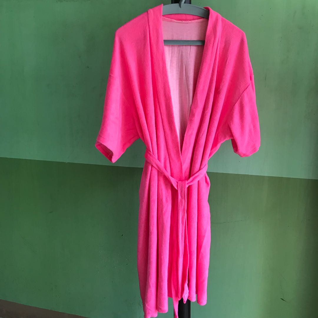Neon Pink Robe, Women's Fashion, Watches & Accessories, Other ...