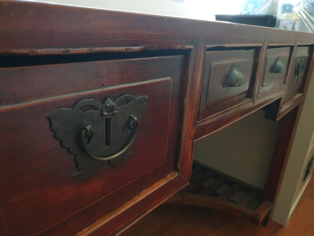 Antique Chinese Study Table, Furniture & Home Living, Furniture, Tables ...