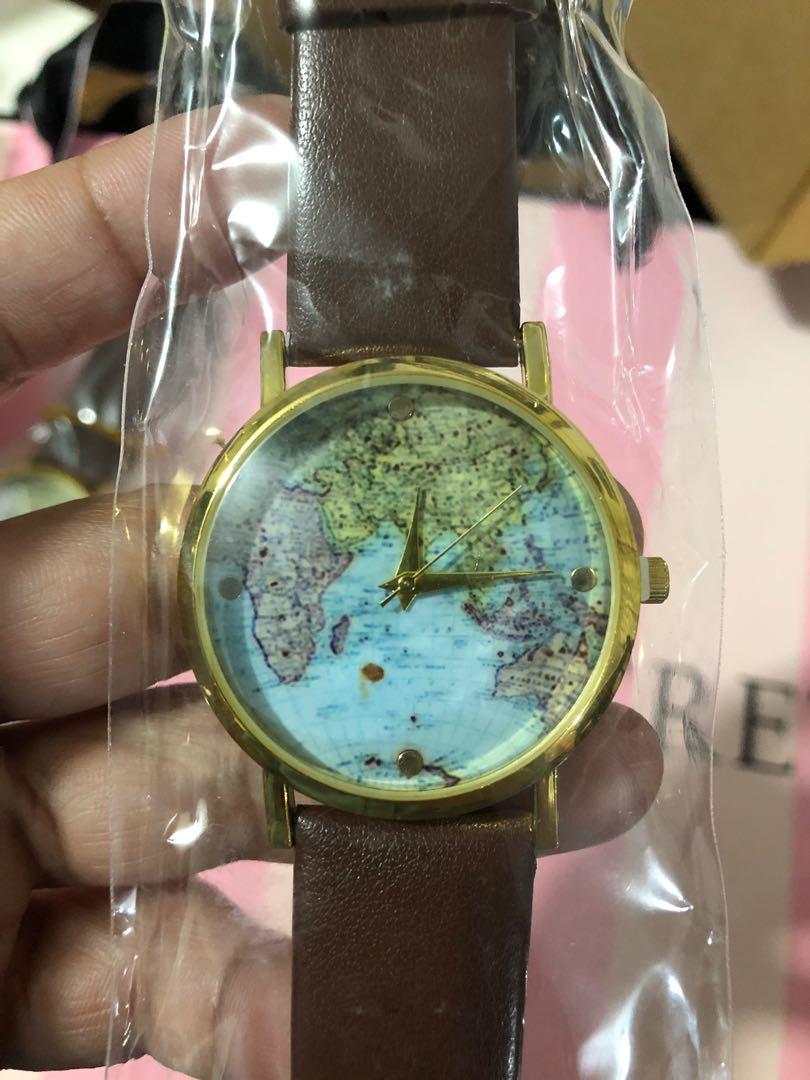 Claire’s World-Map-Face Watch, Women's Fashion, Watches & Accessories ...