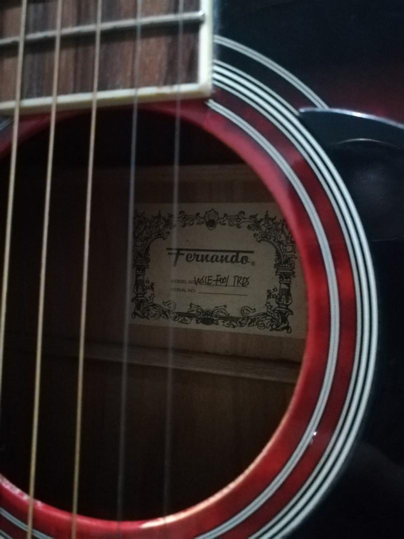 Fernando Acoustic Guitar: Model WSCE - F001 TRDS, Hobbies & Toys, Music ...