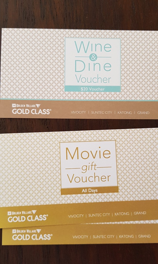 Gv gold class movie and GV dining, Tickets & Vouchers, Vouchers on ...