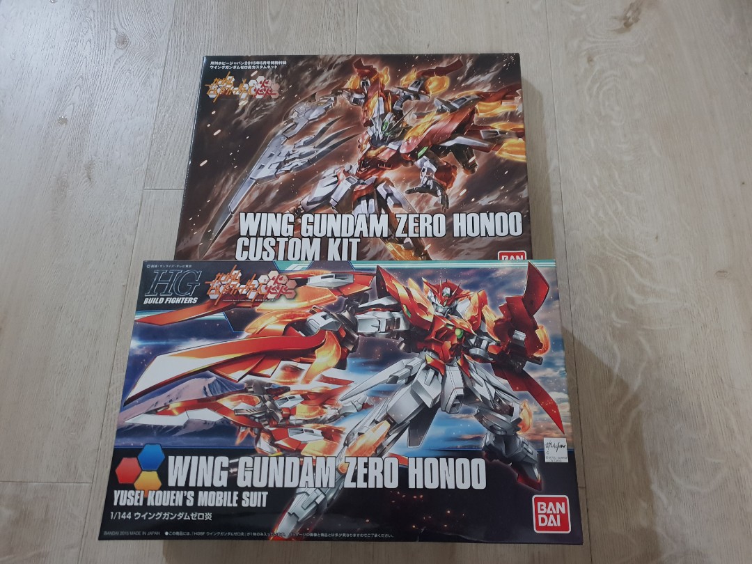 HG 1/144 Wing Gundam Zero Honoo + Wing Gundam Zero Honoo Custom Kit ...