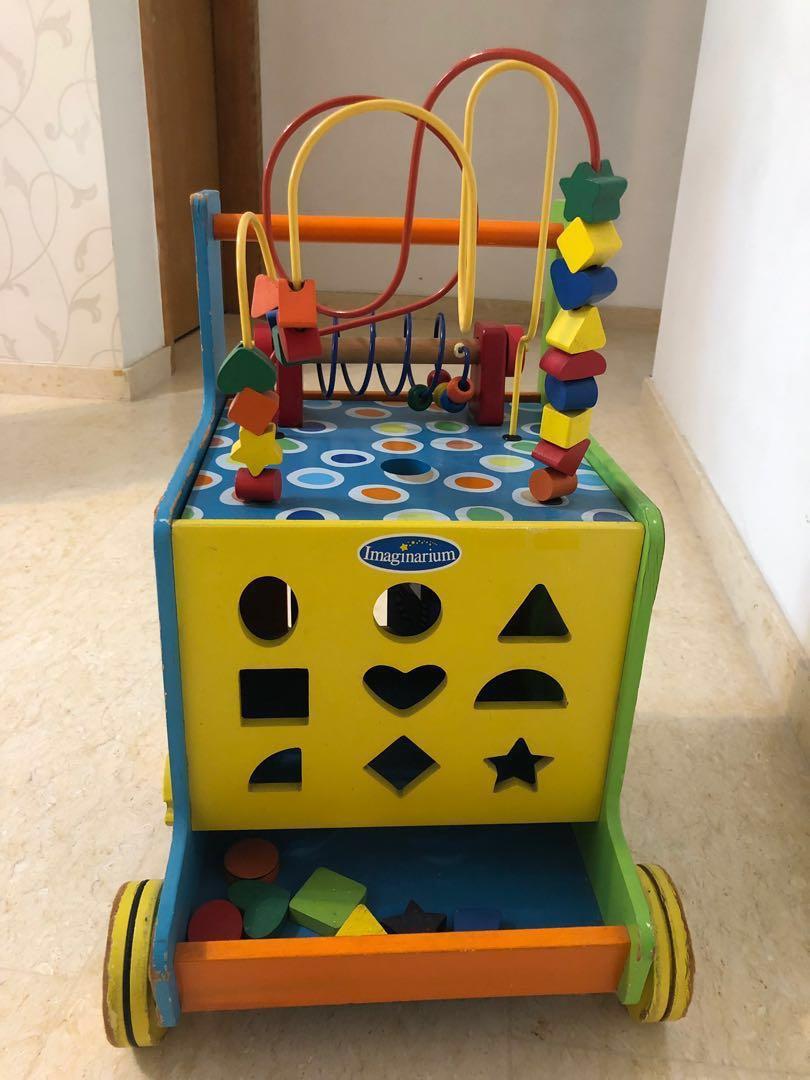 Imaginarium Wooden Push Cart for $30, Babies & Kids, Baby Nursery ...
