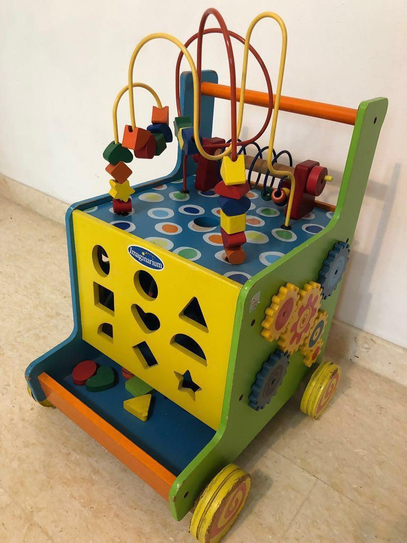Imaginarium Wooden Push Cart for $30, Babies & Kids, Baby Nursery ...