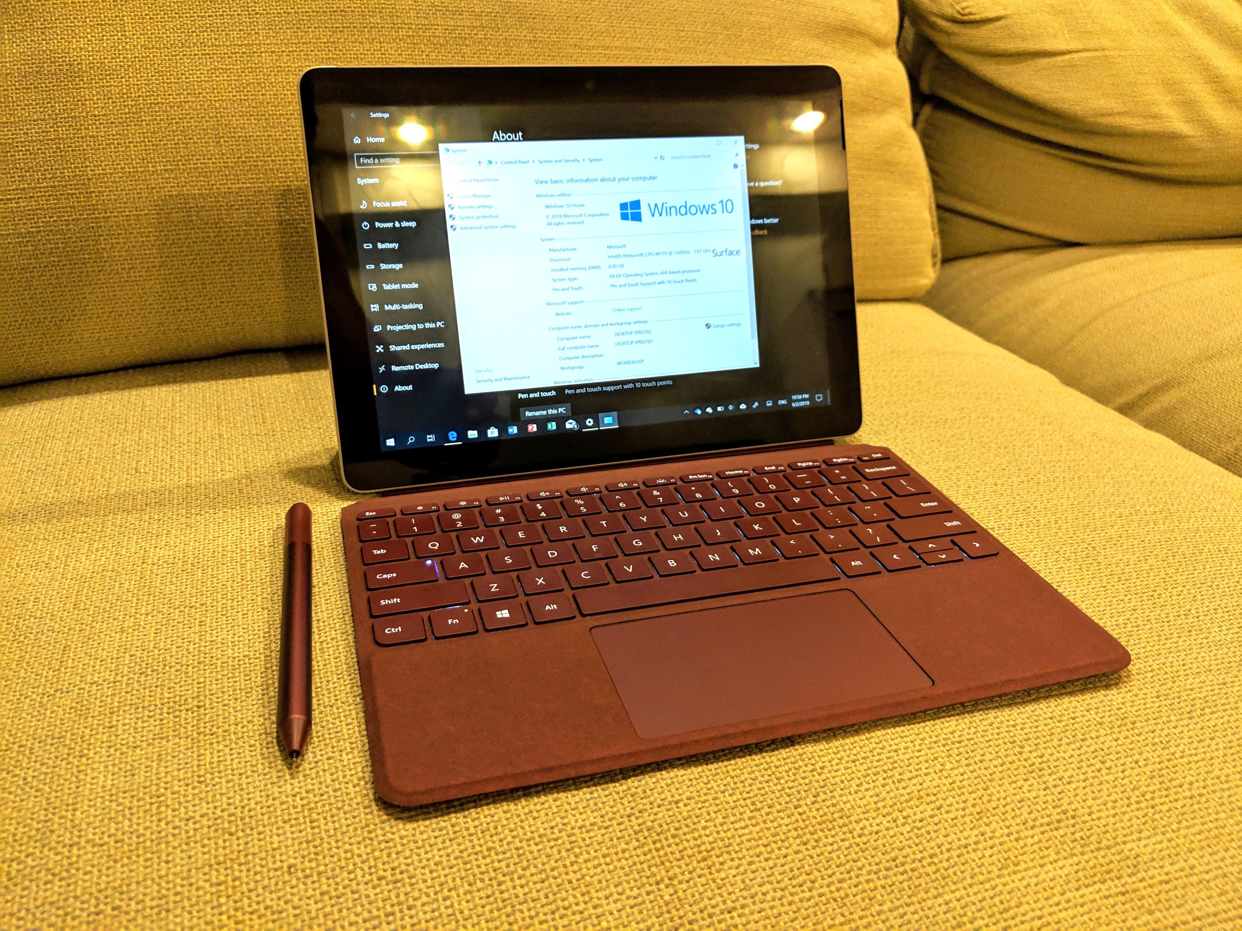 Microsoft Surface Go with Pen and Alcantara keyboard, Computers & Tech ...