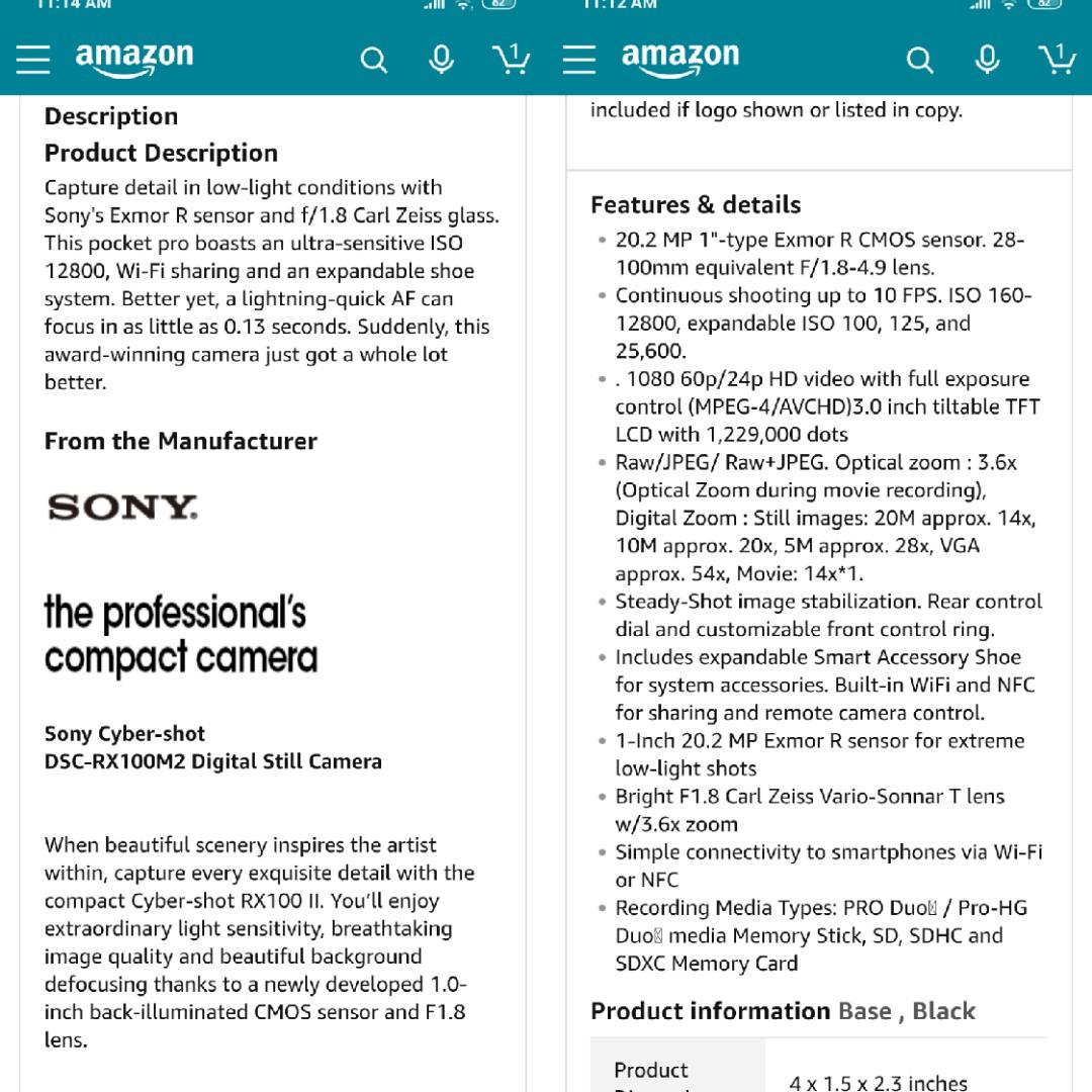 Sony RX100 M2 20.2 MP Premium Compact Digital Camera X100 Mark 2 ...