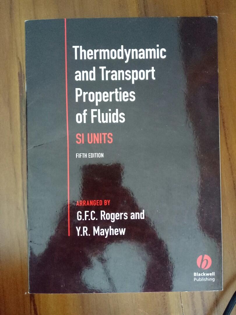 Thermodynamic and Transport Properties of Fluids SI Units (5th edition ...