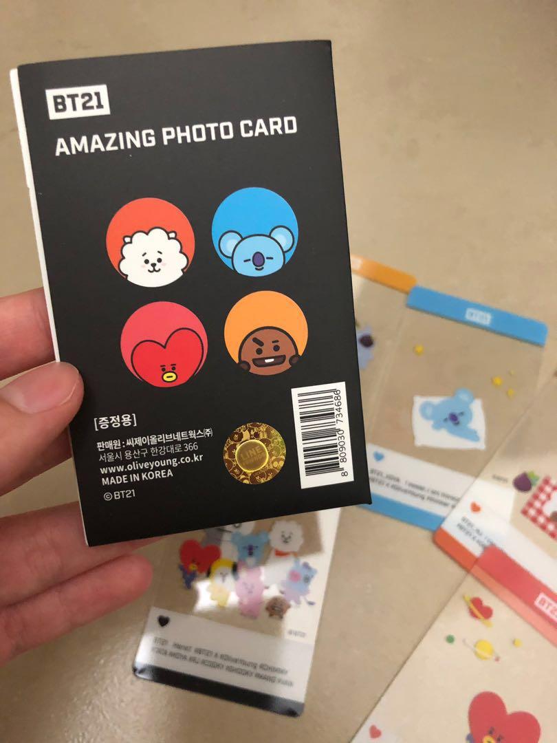 [WTS] BTS BT21 official olive young amazing photocards, Hobbies & Toys ...