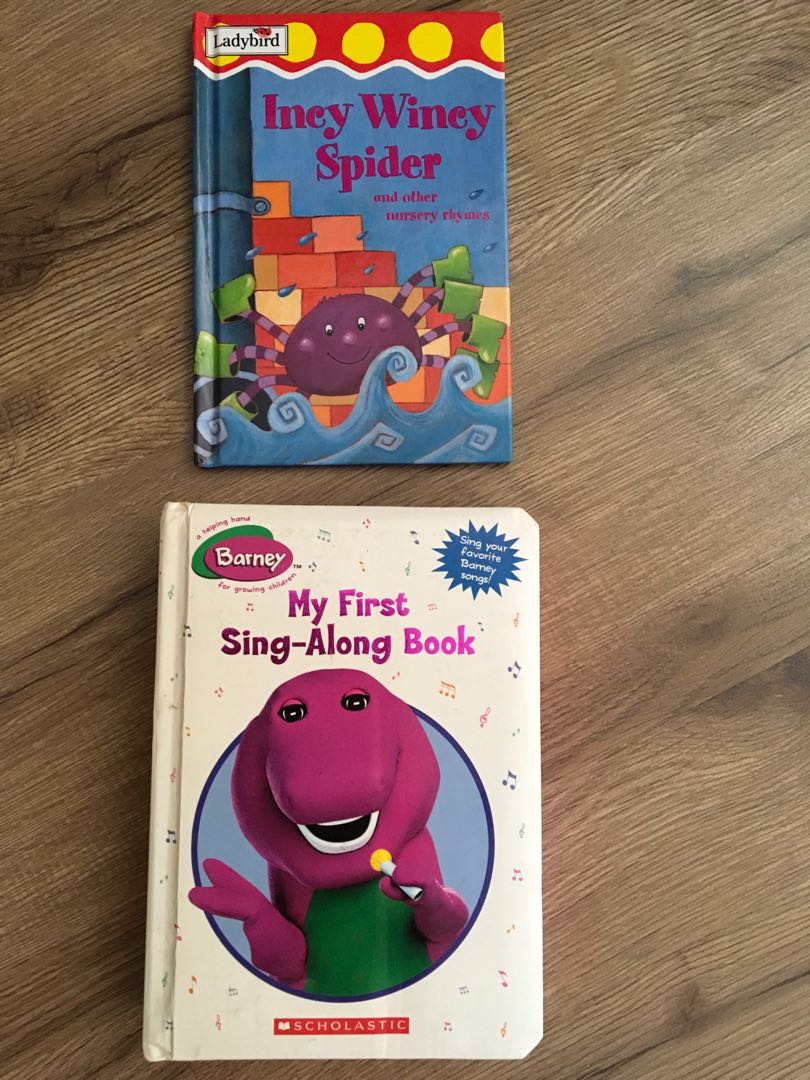 Barney Sing-Along book & Nursery Rhymes book, Hobbies & Toys, Books ...