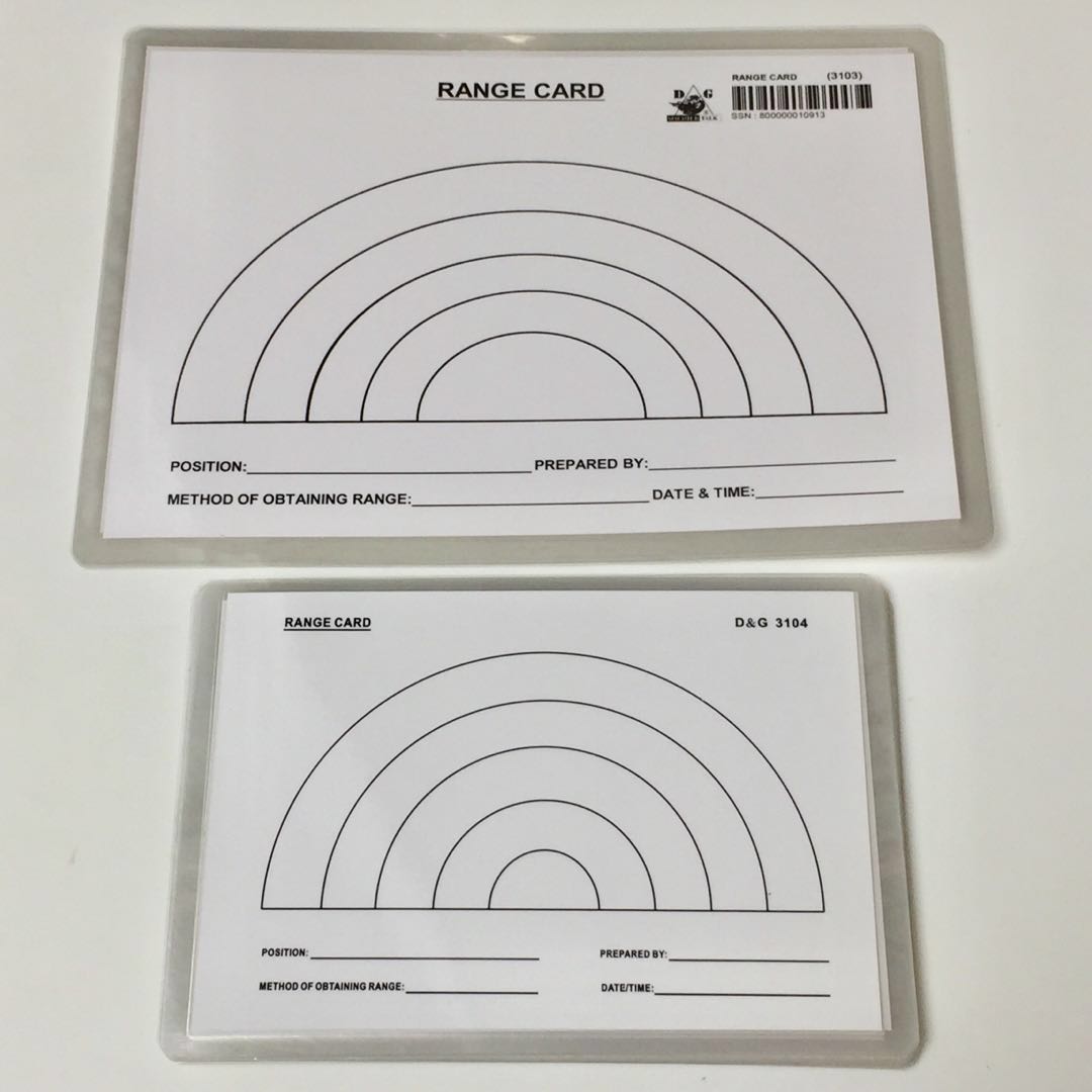BMT Issued Range Cards, Both Small & Large Size, With Observation Log ...