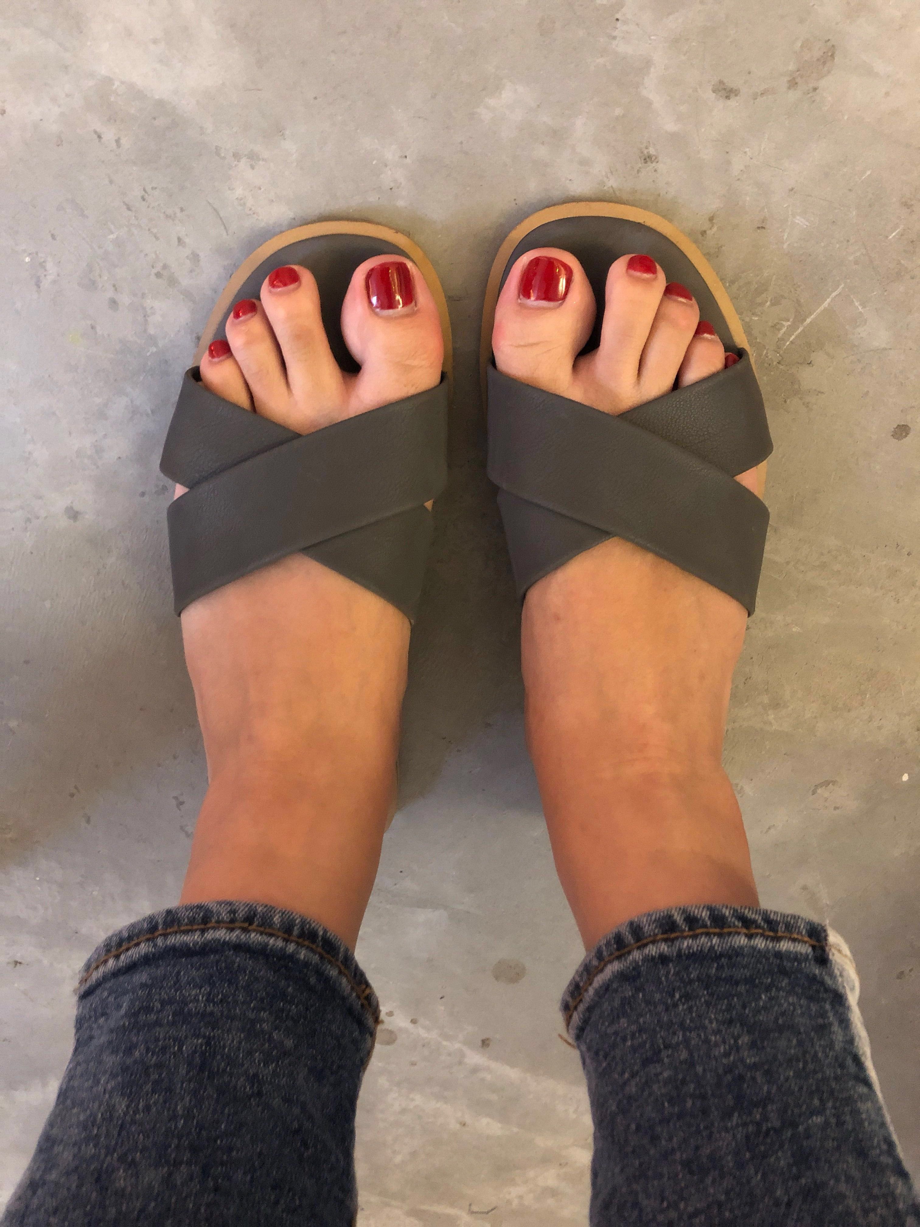 BNIB Cross Sliders (4 colours), Women's Fashion, Footwear, Flipflops ...