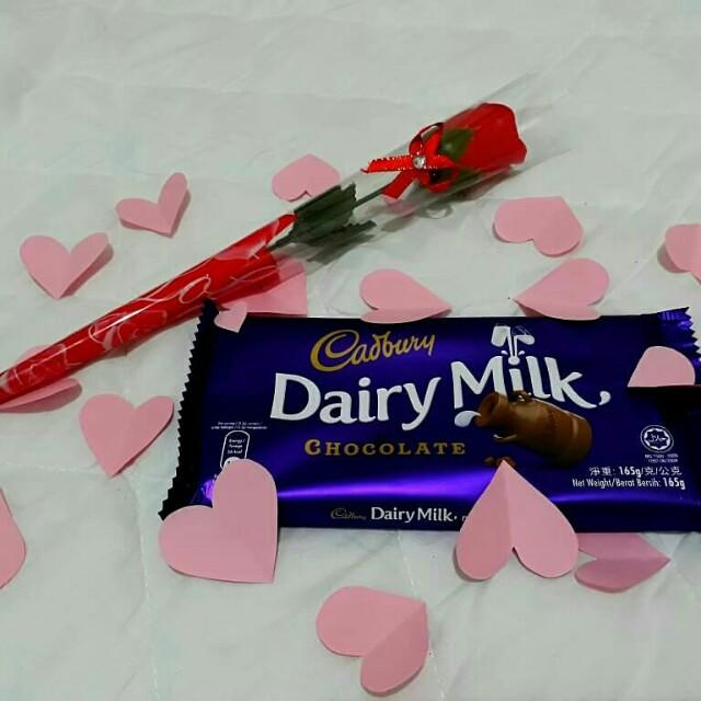 Cadbury Dairy Milk Chocolate free Rose soap, Food & Drinks, Packaged ...