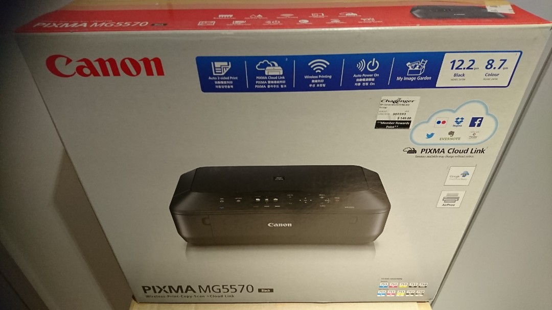 Canon Pixma MG5570 Colored Printer + Scanner, Computers & Tech ...