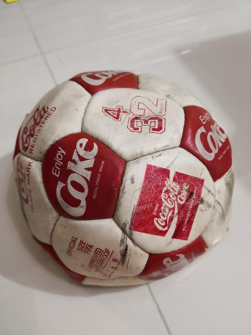 vintage, memorabilia, coca cola, coke, retro, unique, soccer ball ...
