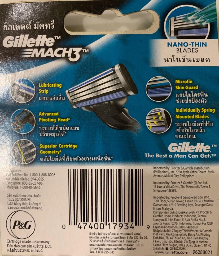 Gillette Mach 3, 4 cartridges pack, Beauty & Personal Care, Men's ...