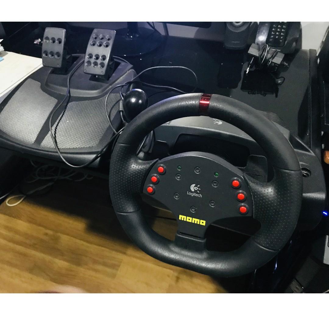 LOGITECH MOMO Racing Wheel Force Feedback, Video Gaming, Gaming ...