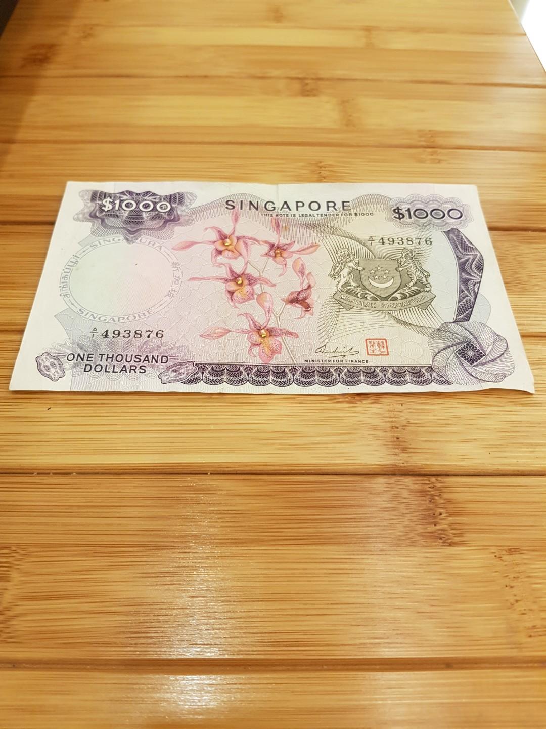 Orchid spore s$1000. Genuine notes, Hobbies & Toys, Memorabilia ...