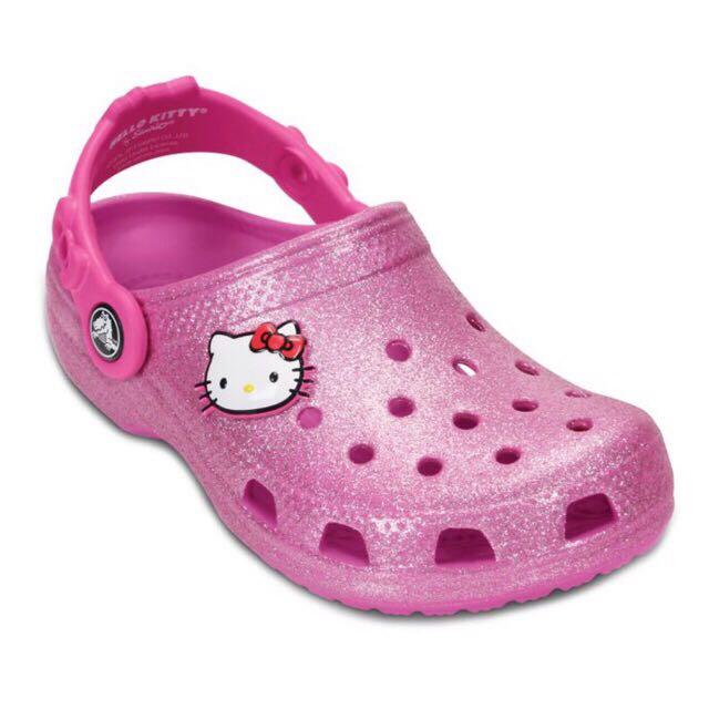 Original Crocs x Hello Kitty Limited edition 10c/11c, Babies & Kids ...