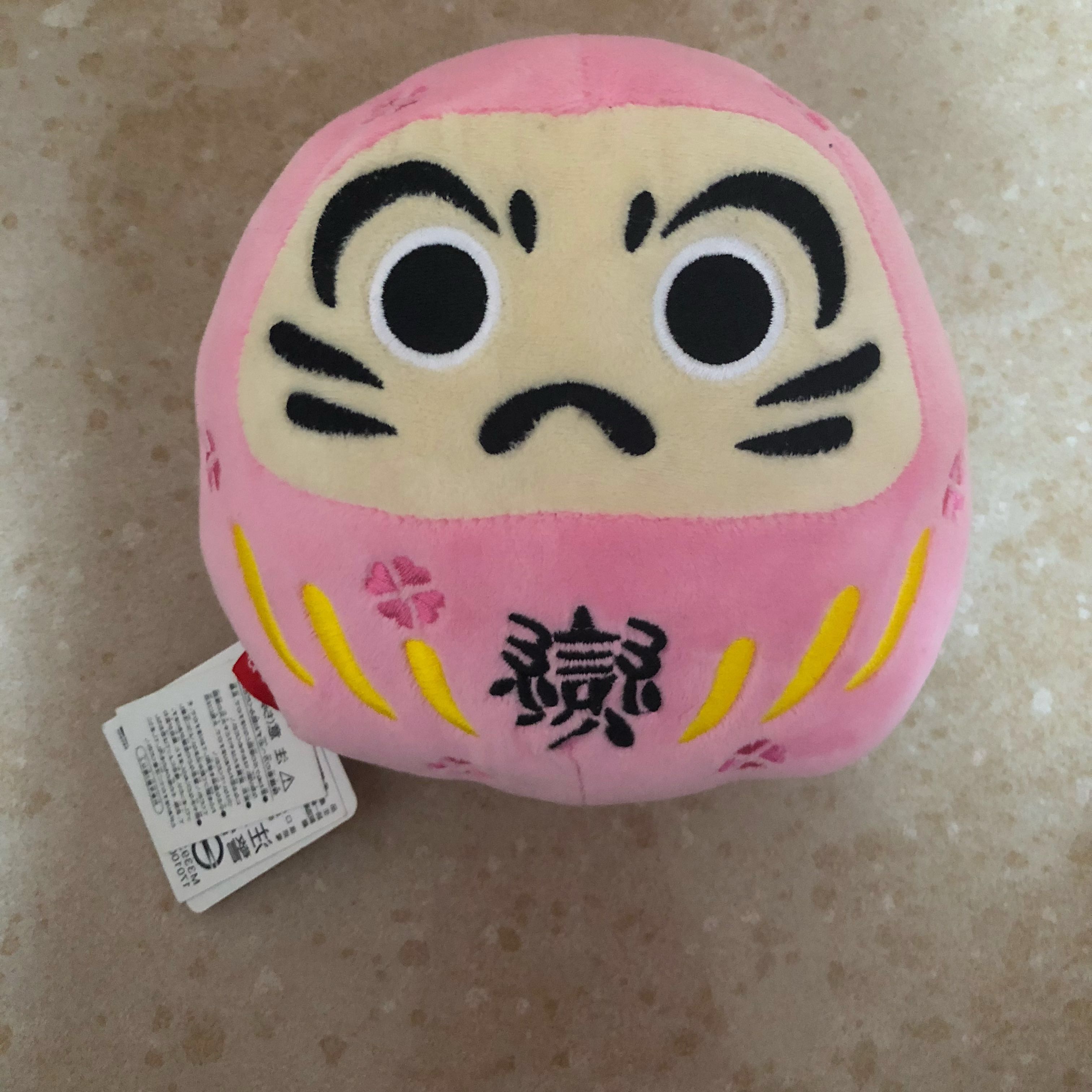 Pink Daruma Doll Plush Toy, Hobbies & Toys, Toys & Games on Carousell