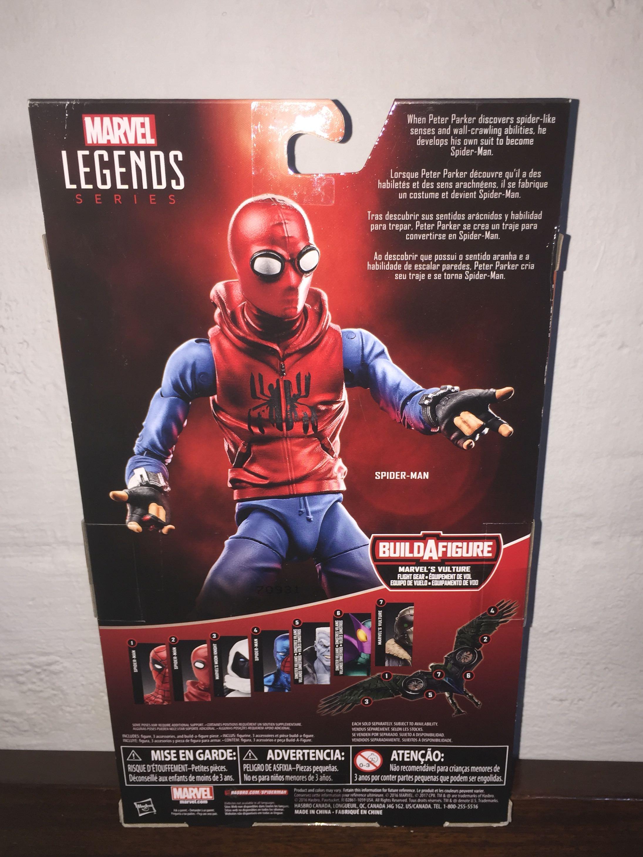 Spider-Man: Homecoming Marvel Legends Spider-Man Homemade Suit (Flight ...
