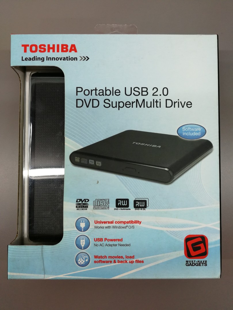 Toshiba Portable USB 2.0 DVD SuperMulti Drive, Computers & Tech, Parts ...