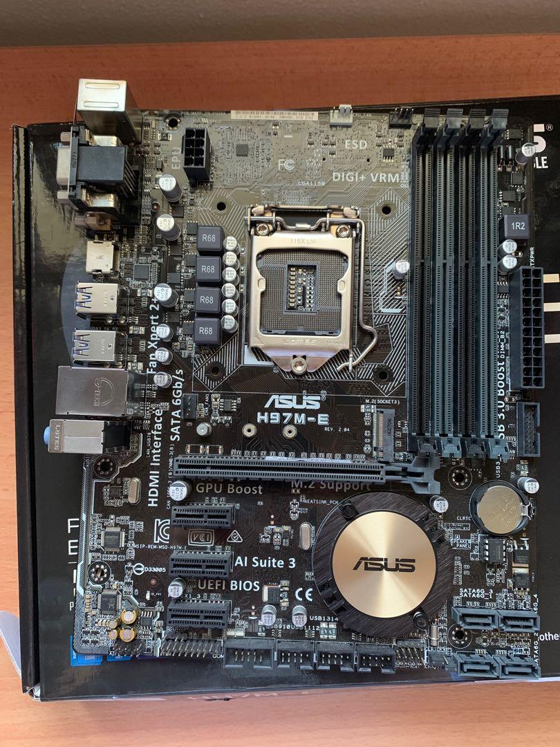 Used Asus H97M-E Micro ATX LGA1150 Motherboard, Computers & Tech, Parts ...