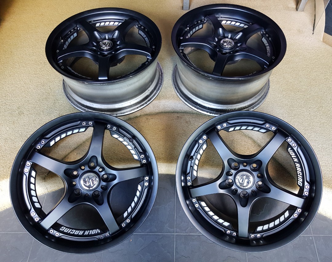 Volk Racing SF Challenge 18 inch staggered rims, Car Accessories, Tyres ...