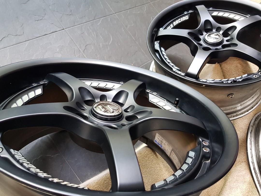 Volk Racing SF Challenge 18 inch staggered rims, Car Accessories, Tyres ...