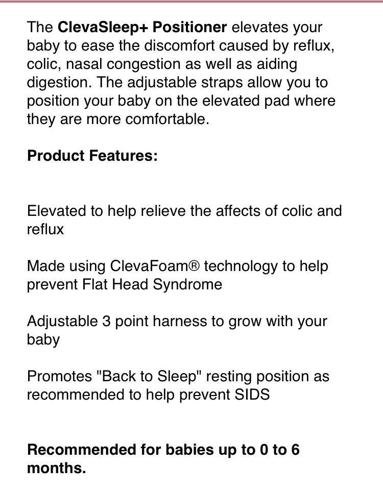 ClevaMama Sleep Positioner, Babies & Kids, Baby Nursery & Kids ...