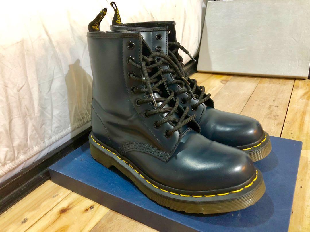 Dr. Martens Airwave Navy Blue Marin Boots (with box and extra shoe lace ...