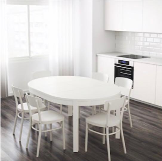 IKEA extendable dining table, Furniture & Home Living, Furniture ...