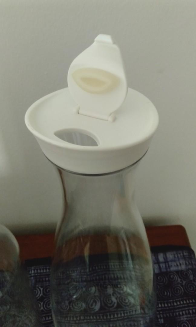 Ikea glass water bottle 1ltr & plastic carafe 1.5 ltr, Furniture & Home ...