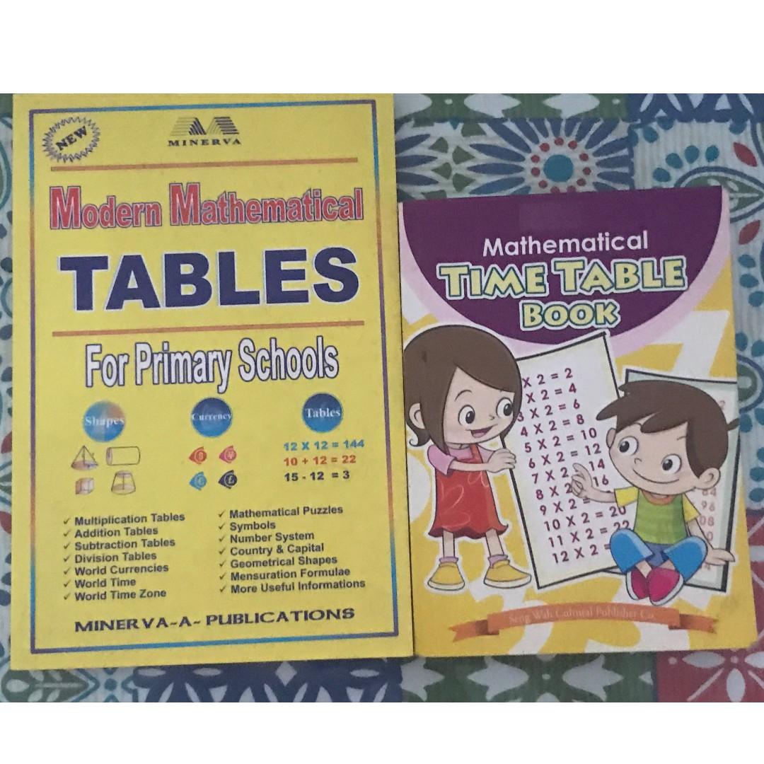 Mathematics Multiplication Tables, Hobbies & Toys, Books & Magazines ...