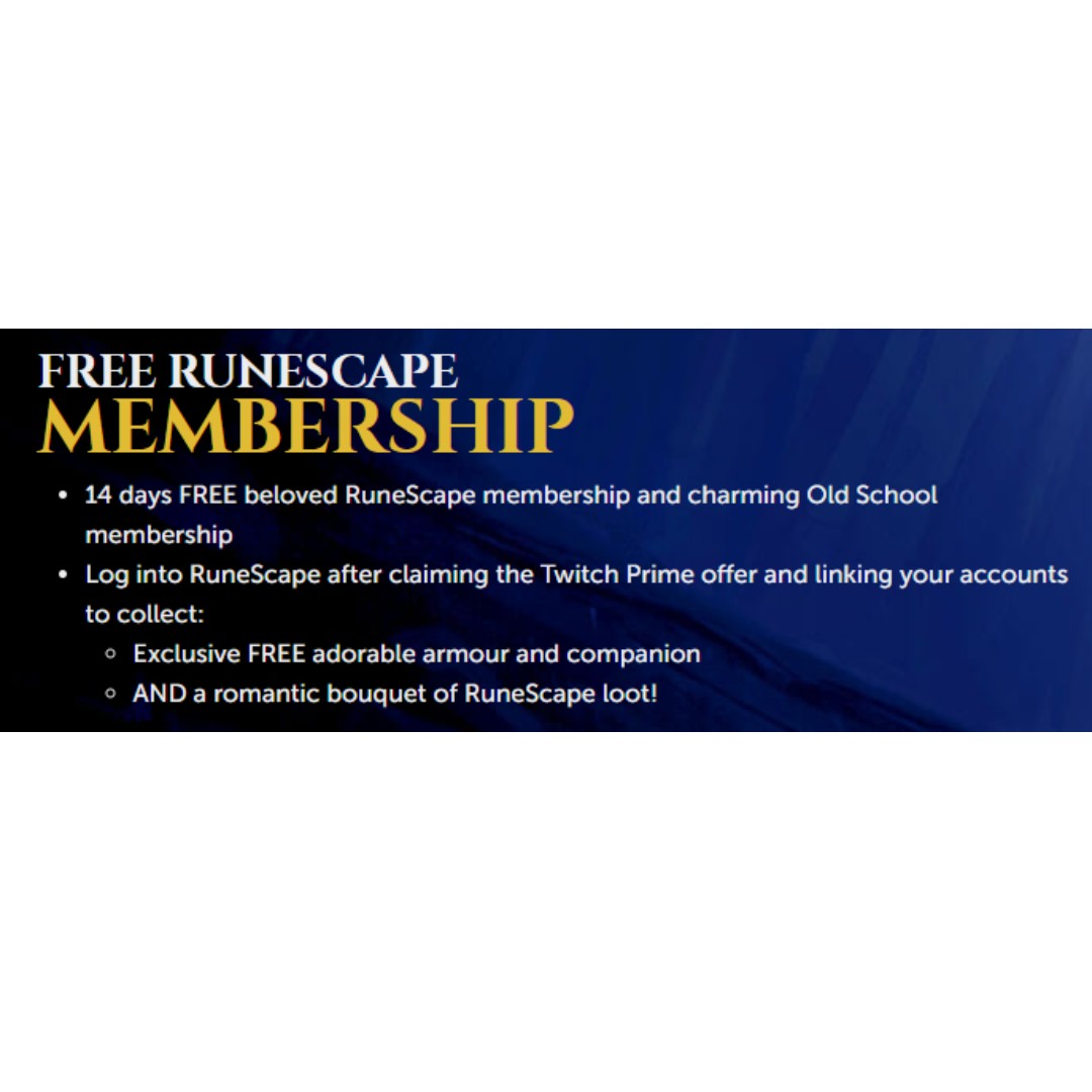 [OSRS/RS3] Old School Runescape/Runescape 3 14 days MEMBERSHIP only $2 ...