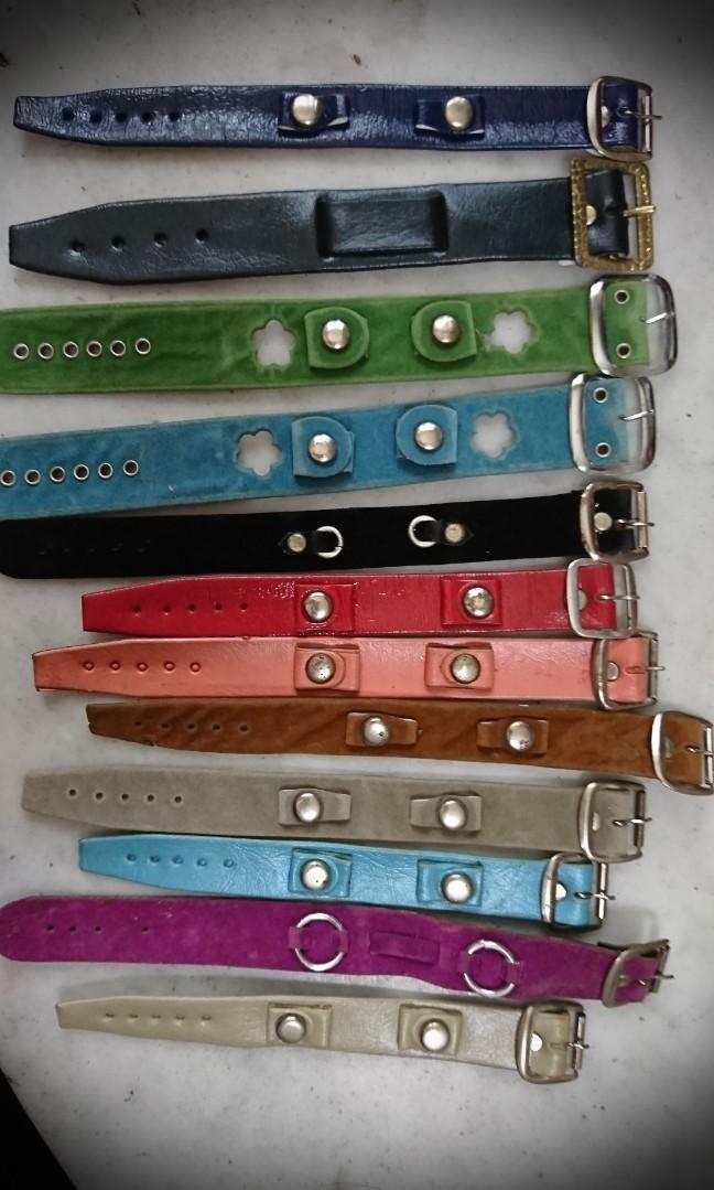 Retro felt / pvc watch straps nos $10ea, Women's Fashion, Watches ...