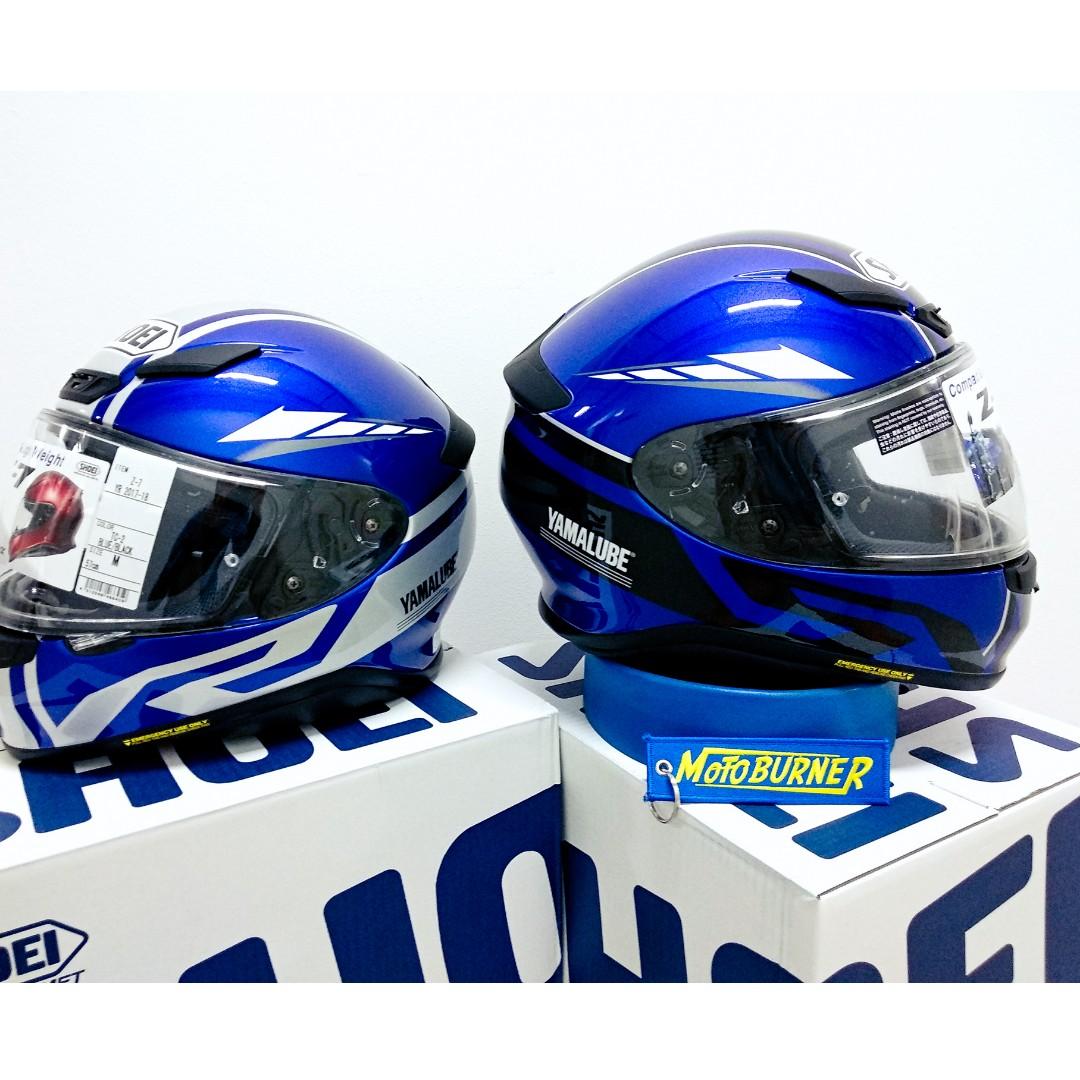 Shoei Z7 Yamaha helmet, Motorcycles, Motorcycle Apparel on Carousell