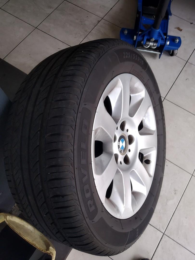 BMW E60 Original 16" Rim with tyres, Auto Accessories on Carousell