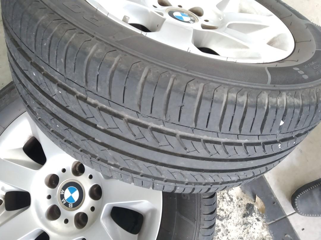 BMW E60 Original 16" Rim with tyres, Auto Accessories on Carousell