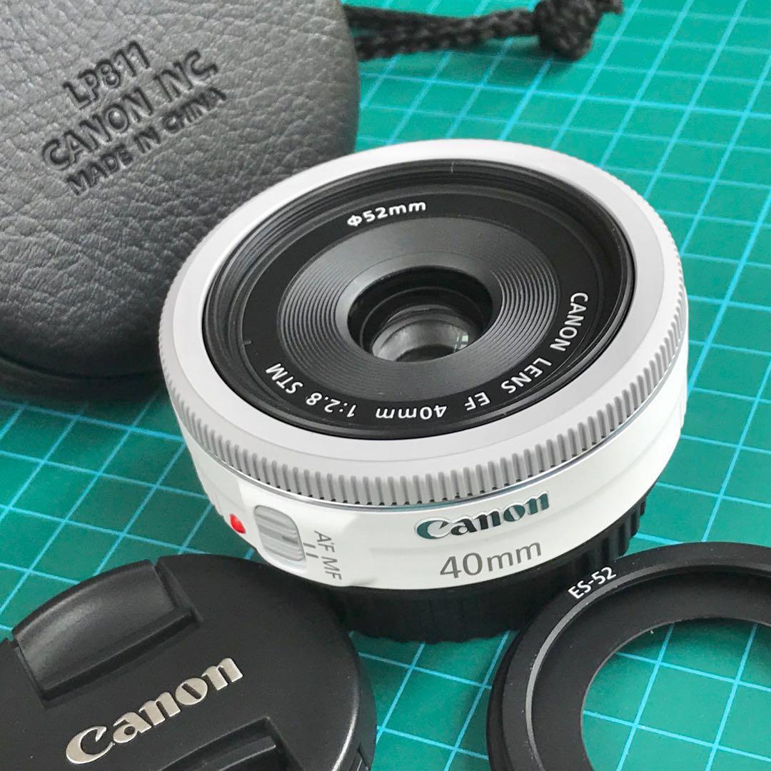 Canon EF 40mm f2.8 White Edition, Photography, Lens & Kits on Carousell