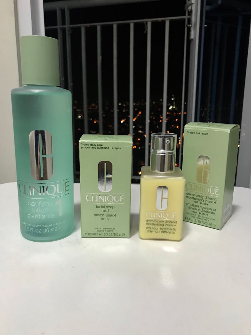 Clinique 3 Step kit type three for oily skin, Beauty & Personal Care ...