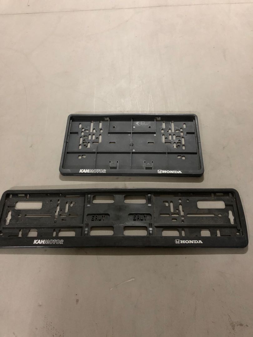 Honda Kah Motor Car Plate Holder, Car Accessories, Car Plates on Carousell