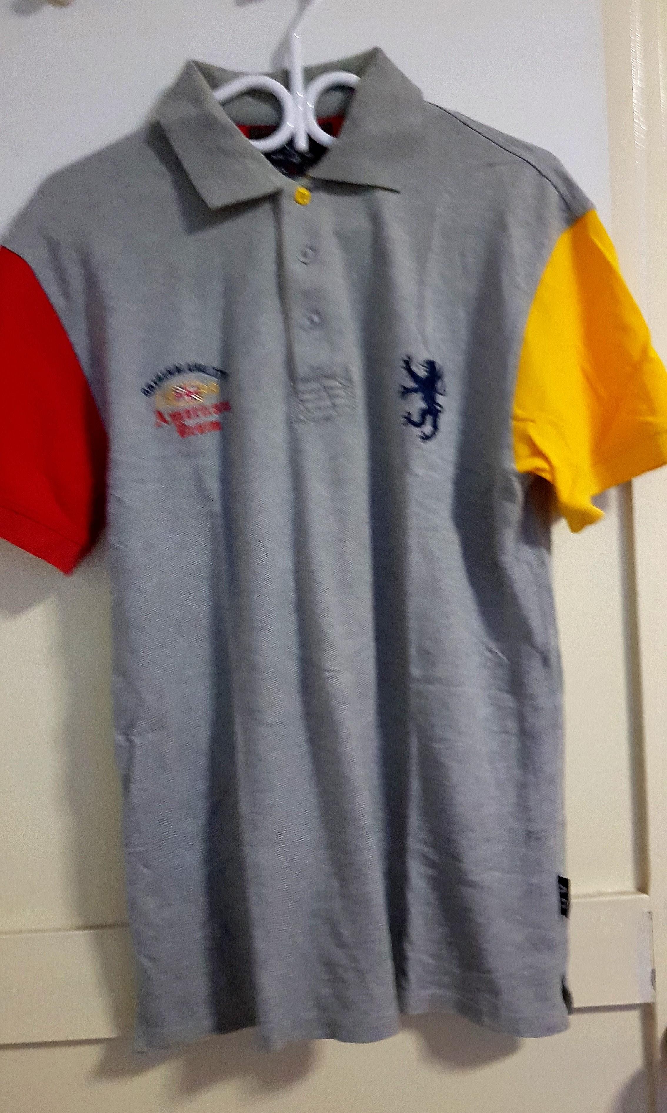 Men's polo T with 2 color tones sleeves., Men's Fashion, Tops & Sets ...