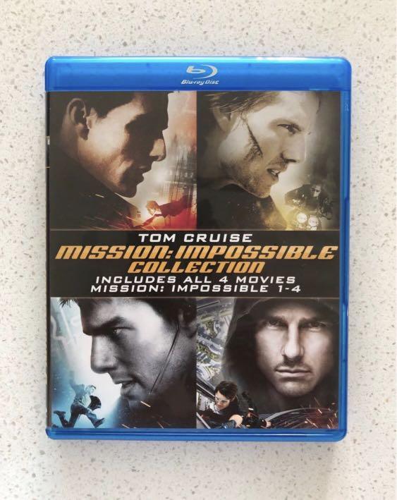 Mission Impossible Collection of 4 Movies, Blu Ray, Hobbies & Toys ...