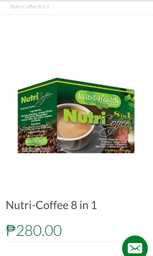 Nutri-Coffee 8 in 1, Health & Nutrition, Health Supplements, Health ...