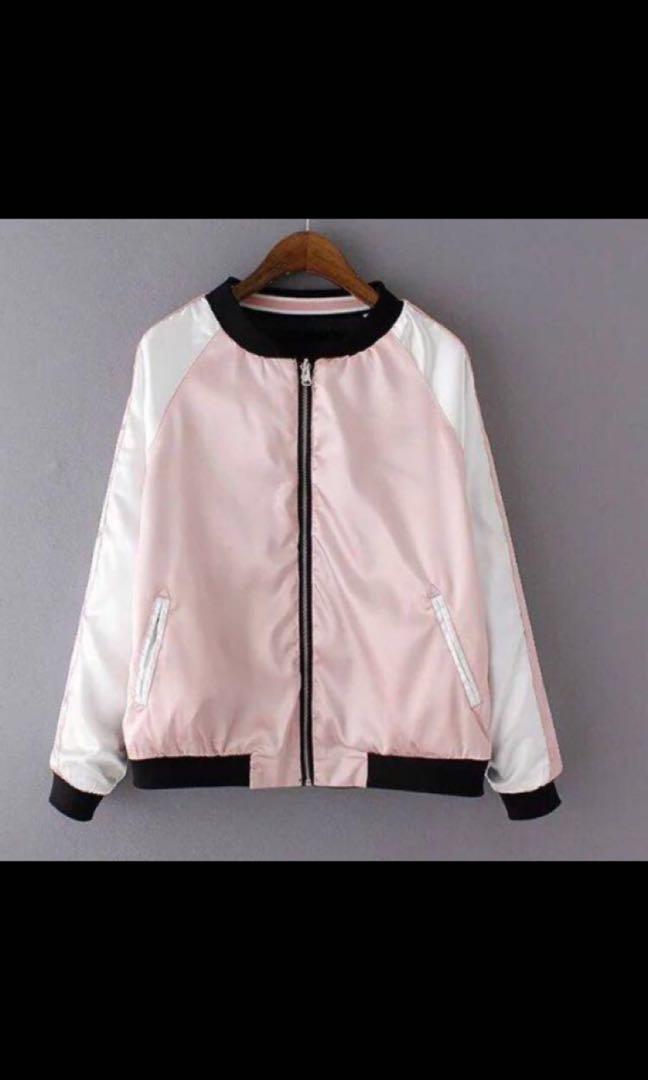 REVERSIBLE SAKURA BASEBALL JACKET, Women's Fashion, Coats, Jackets and ...